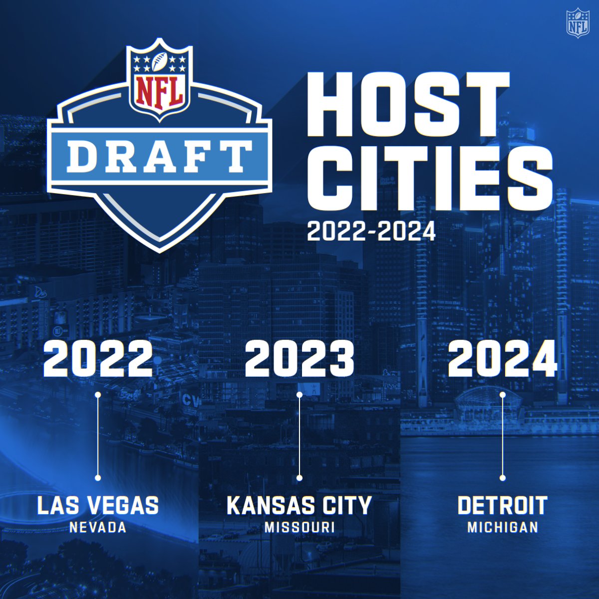NFL on Twitter: "First up... Las Vegas! #NFLDraft 📺: 2022 @NFLDraft -- April 28-30 on NFLN/ESPN ...