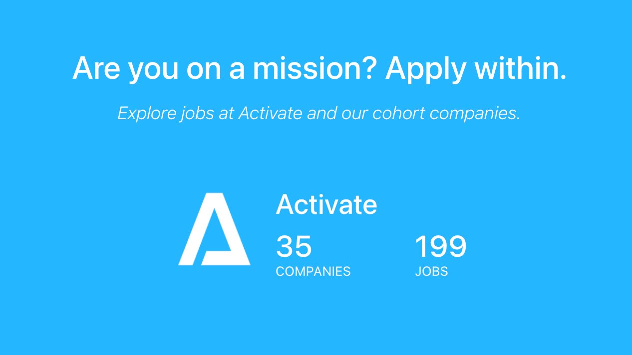 activatefellows on Twitter: "📣 #ActivateFellows are #hiring—& so are we! Between us & our cohort ...
