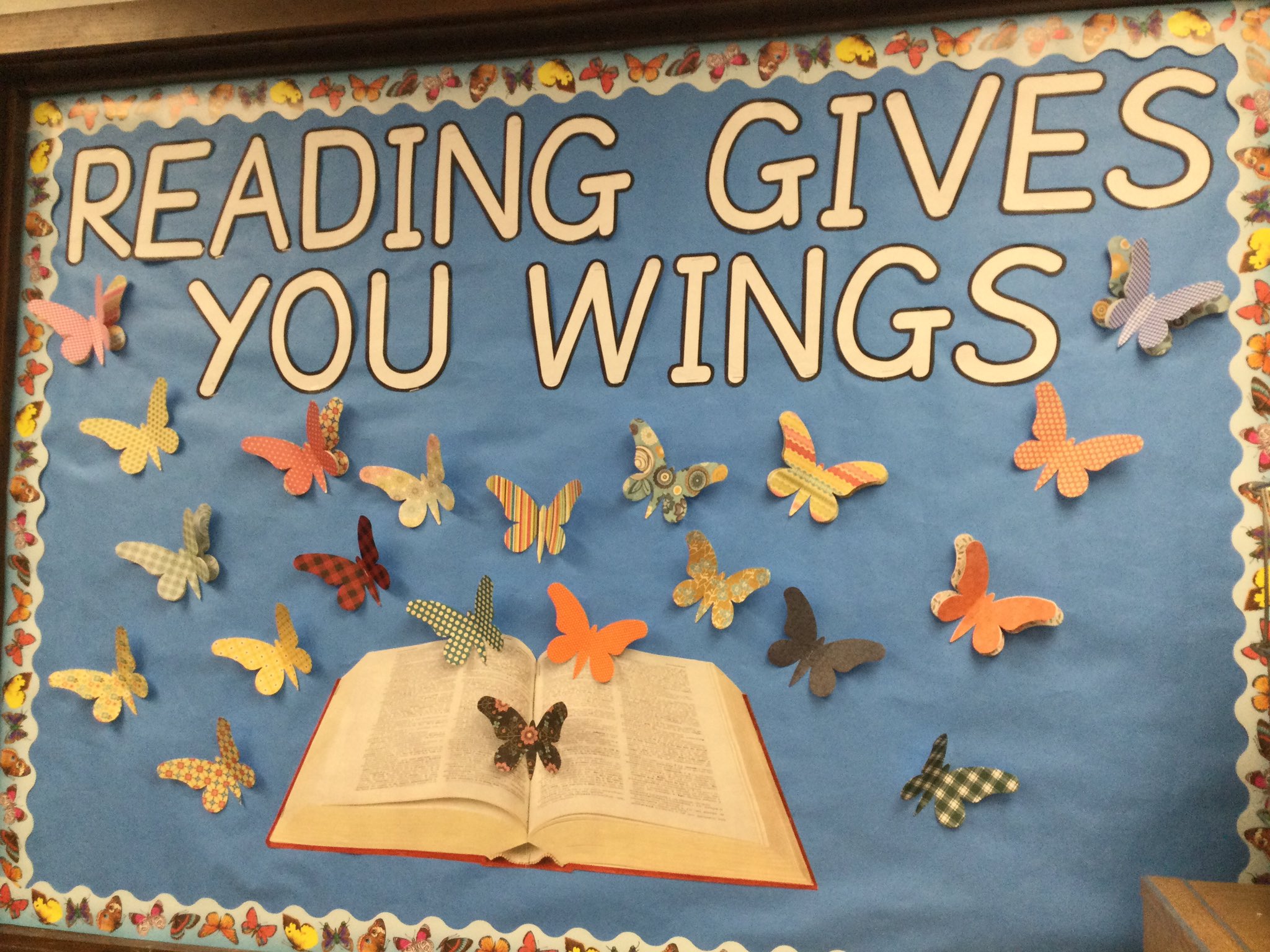 Spring Library Bulletin Board