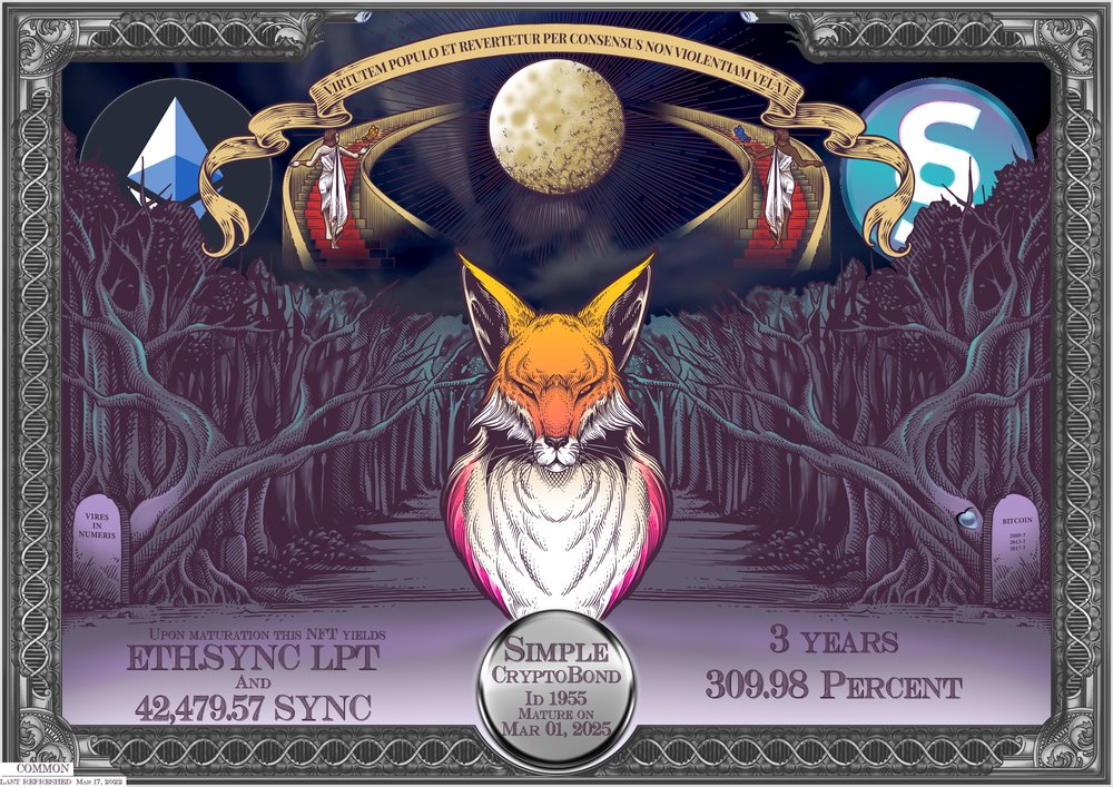 CryptoBond Tracker | §YNCD on Twitter: "COMMON $ETH - $SYNC #CryptoBond no. 1955 created with ...