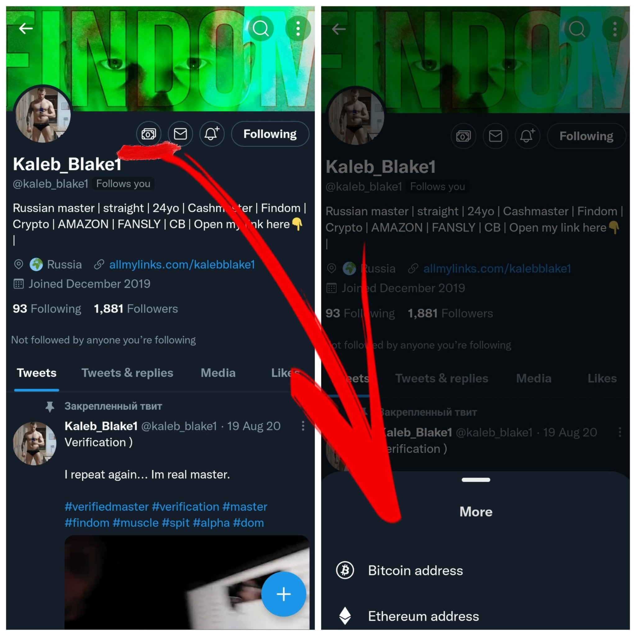 TW Pornstars - Master Kaleb Blake. Twitter. #findom #cashmaster #crypto #tips #tribute. 3:14 AM ...