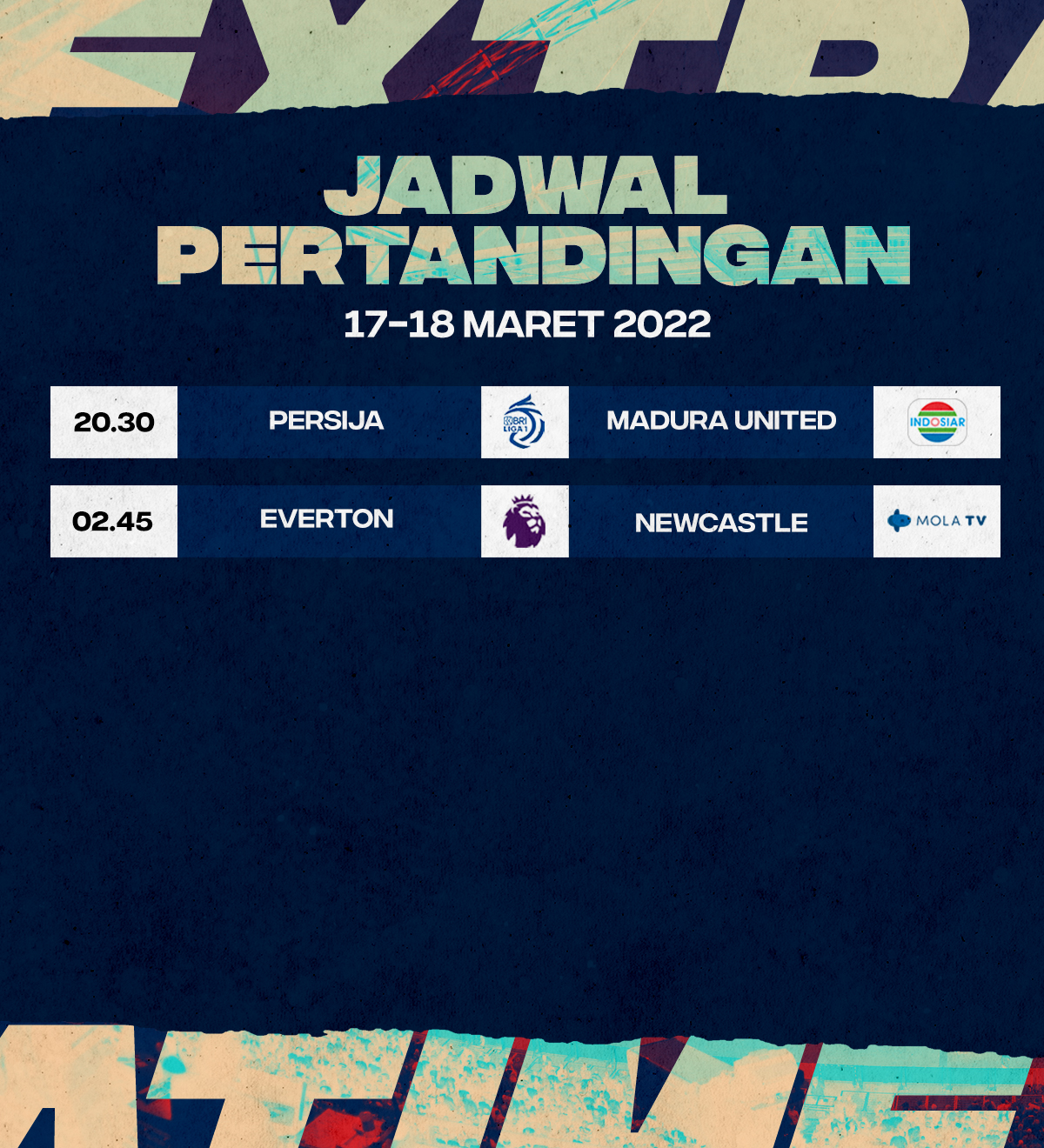 Extra Time Indonesia On Twitter Jadwalbolaet Malam Ini 20 30