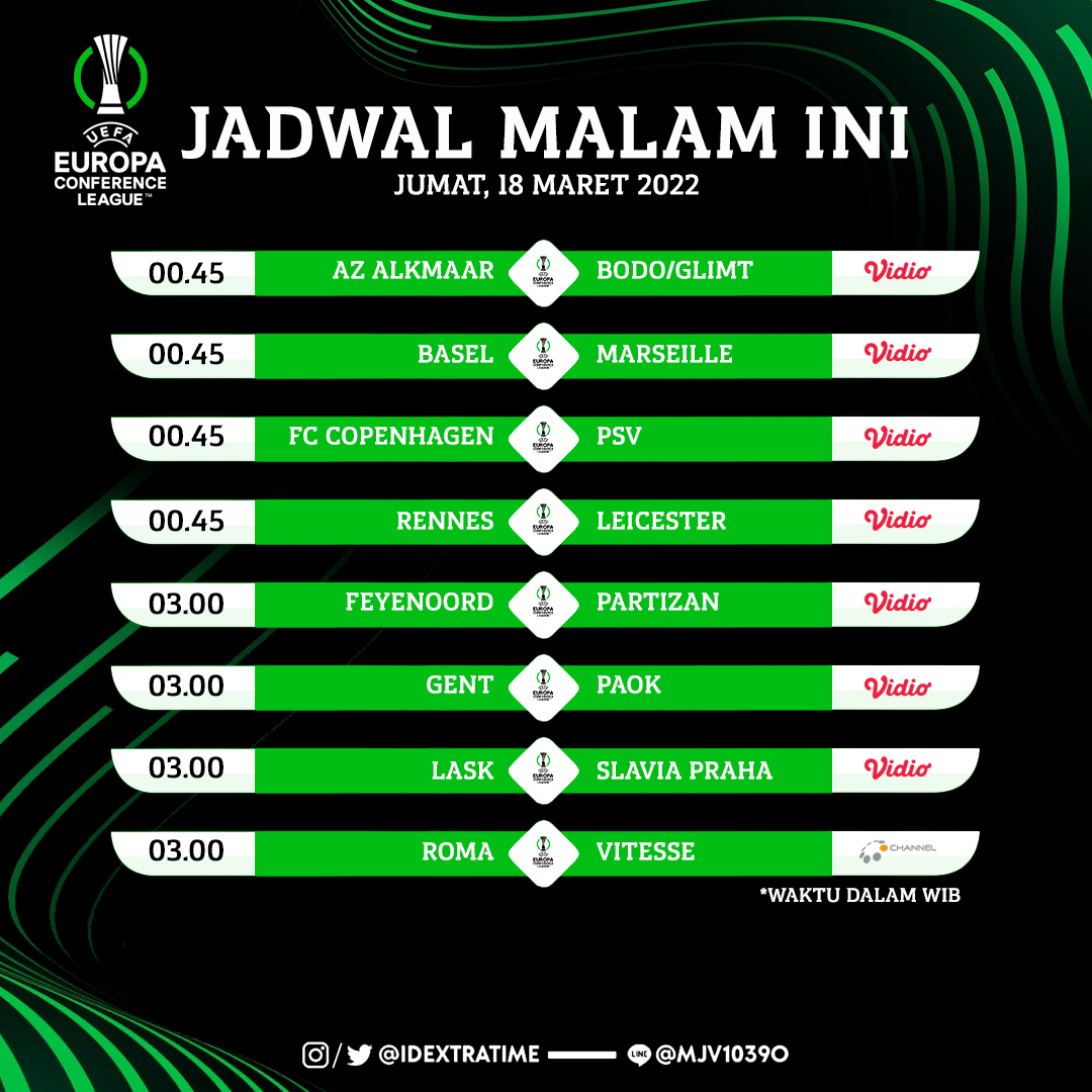Extra Time Indonesia On Twitter Jadwalbolaet Malam Ini 20 30