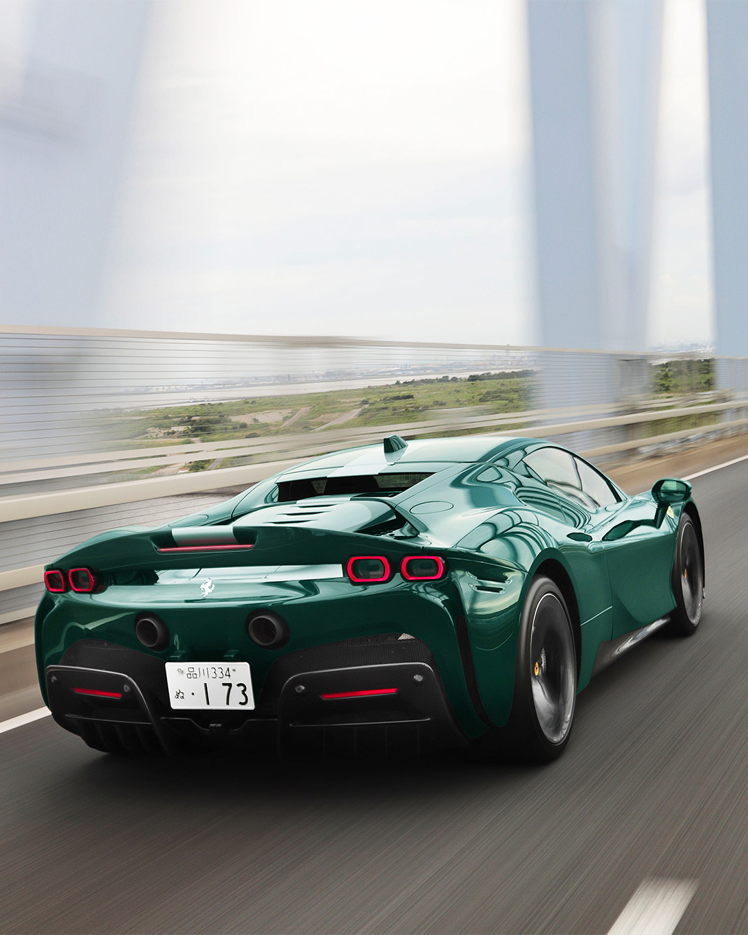 Green Ferrari Wallpaper