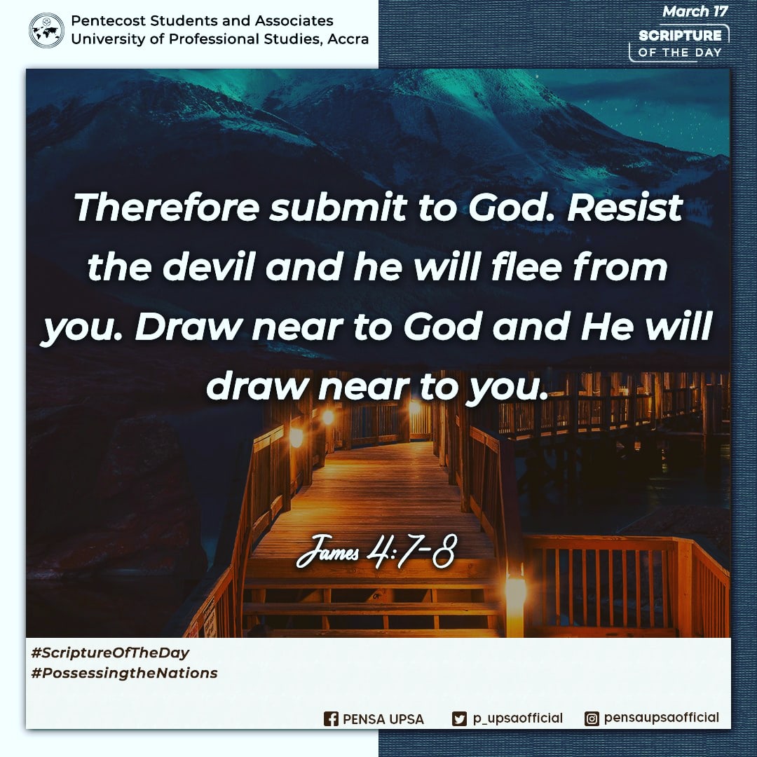 PENSA UPSA on Twitter: "📘 Therefore submit to God. Resist the devil and ...