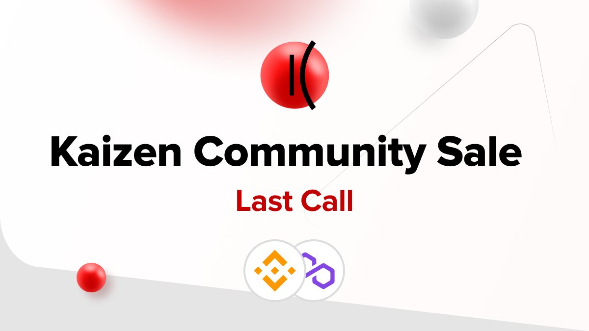 Kaizen.Finance on Twitter: "Folks, we are excited to announce, that Kaizen Community Sale will ...