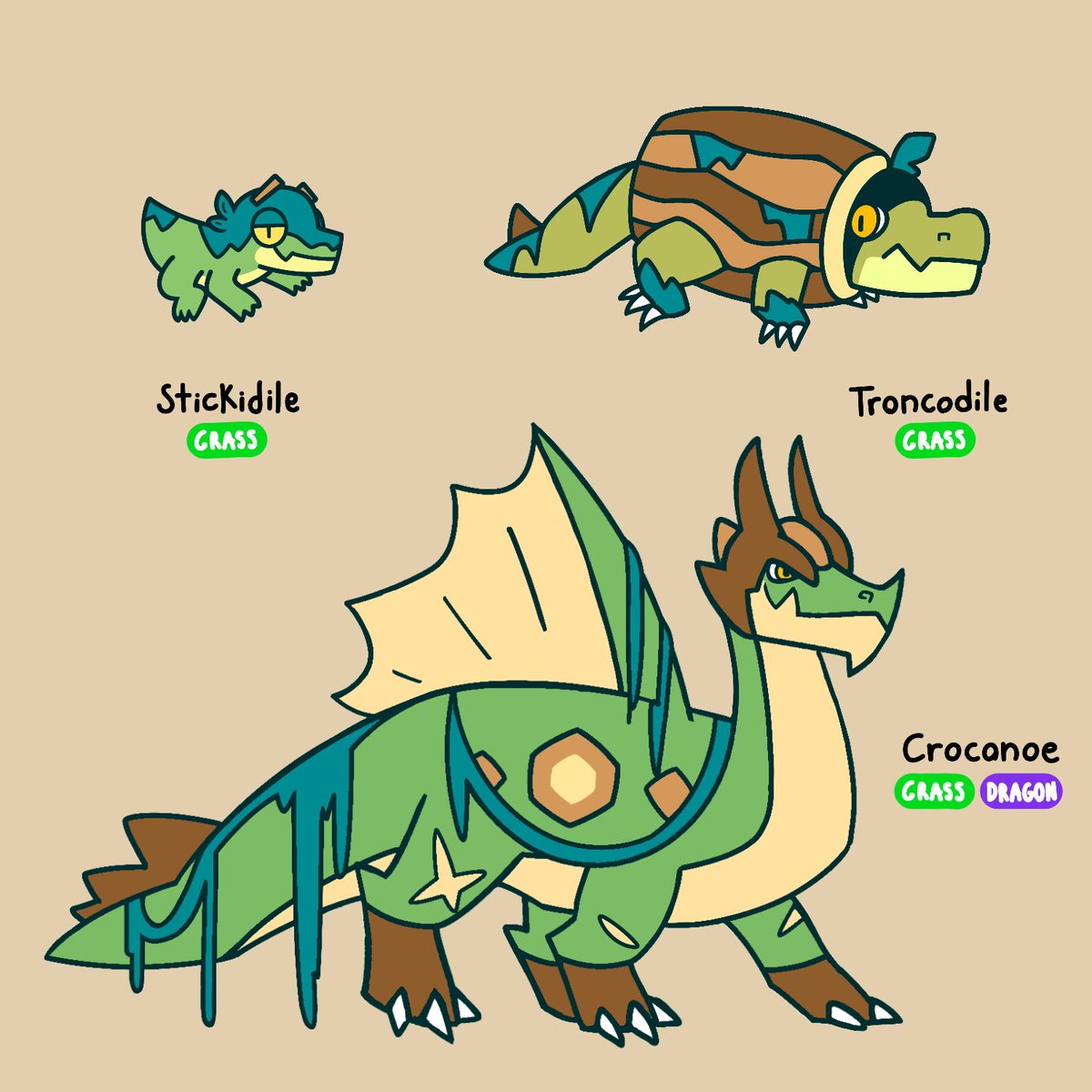Fakemon Grass Starters Grass Starter Line | .Fakemon. Amino