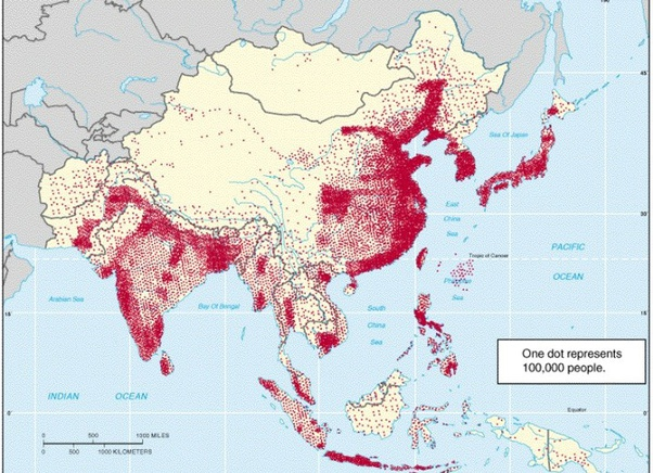 Population Density Map Of The World 2022