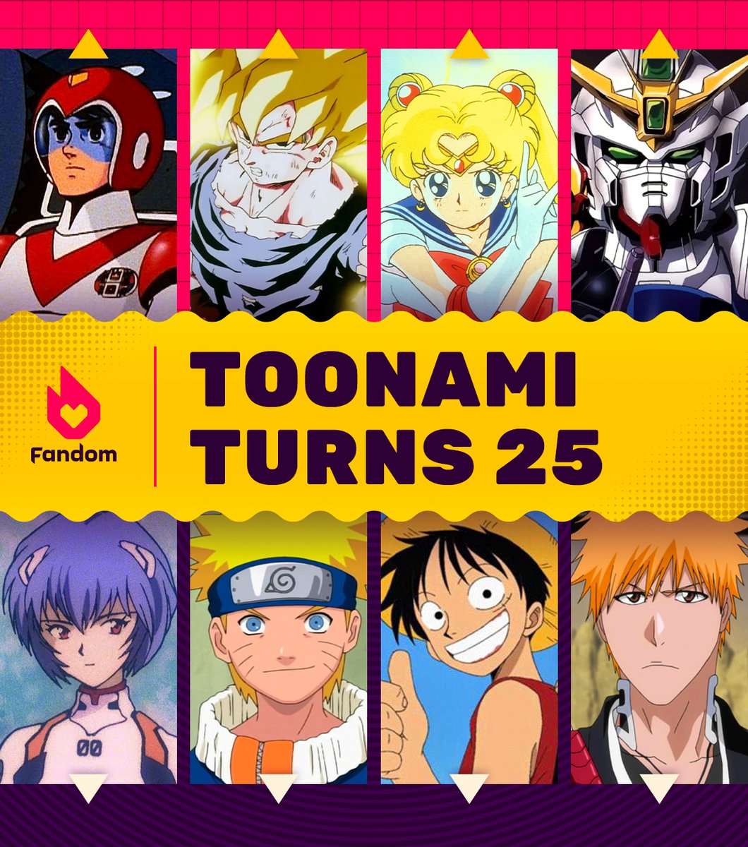 Happy 25th anniversary to #Toonami 💥 What classic anime did it help you ...