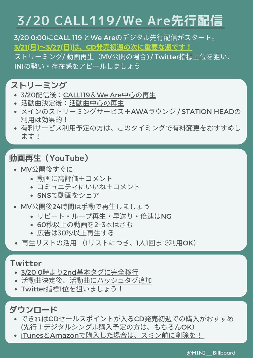 Mini🛰access Point On Twitter 🎵3 20 Call119 We Are先行配信スタート 先行配信まであと2