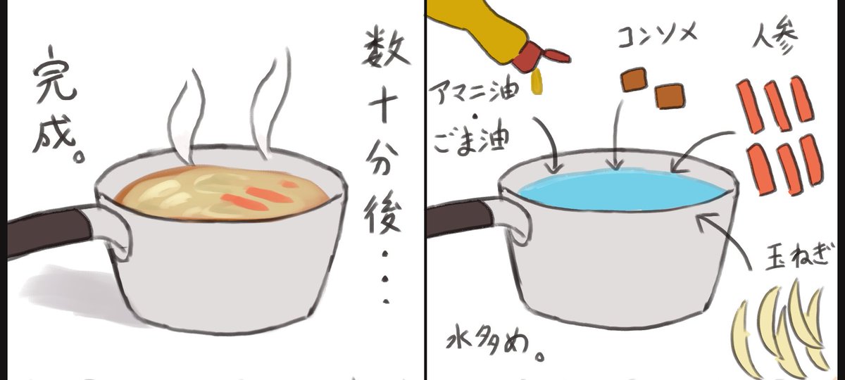 「最近ハマってるスープ。 https://t.co/ryTOnk6nmZ 」mafty@C105日曜西あ65bの漫画