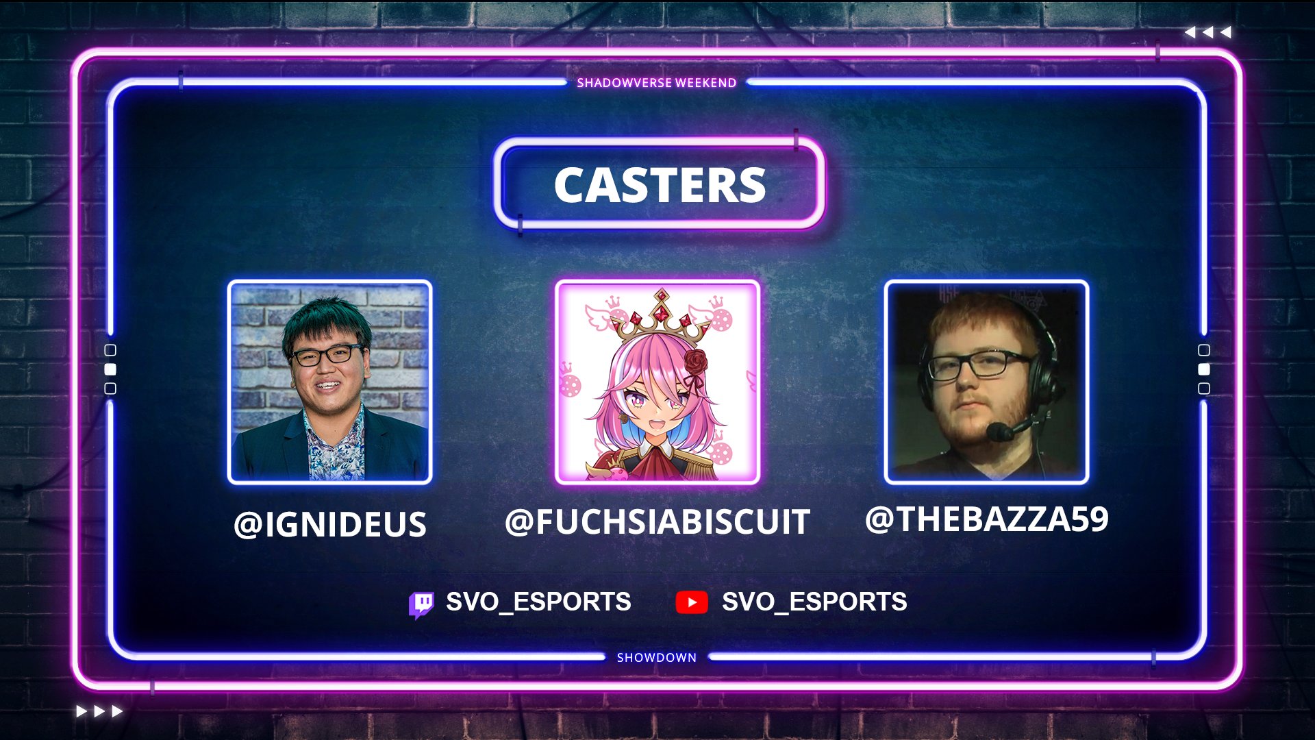 SVO Esports on Twitter: "Are you 🔥HYPED🔥 for the Showdown? @Ignideus, @FuchsiaBiscuit, and ...