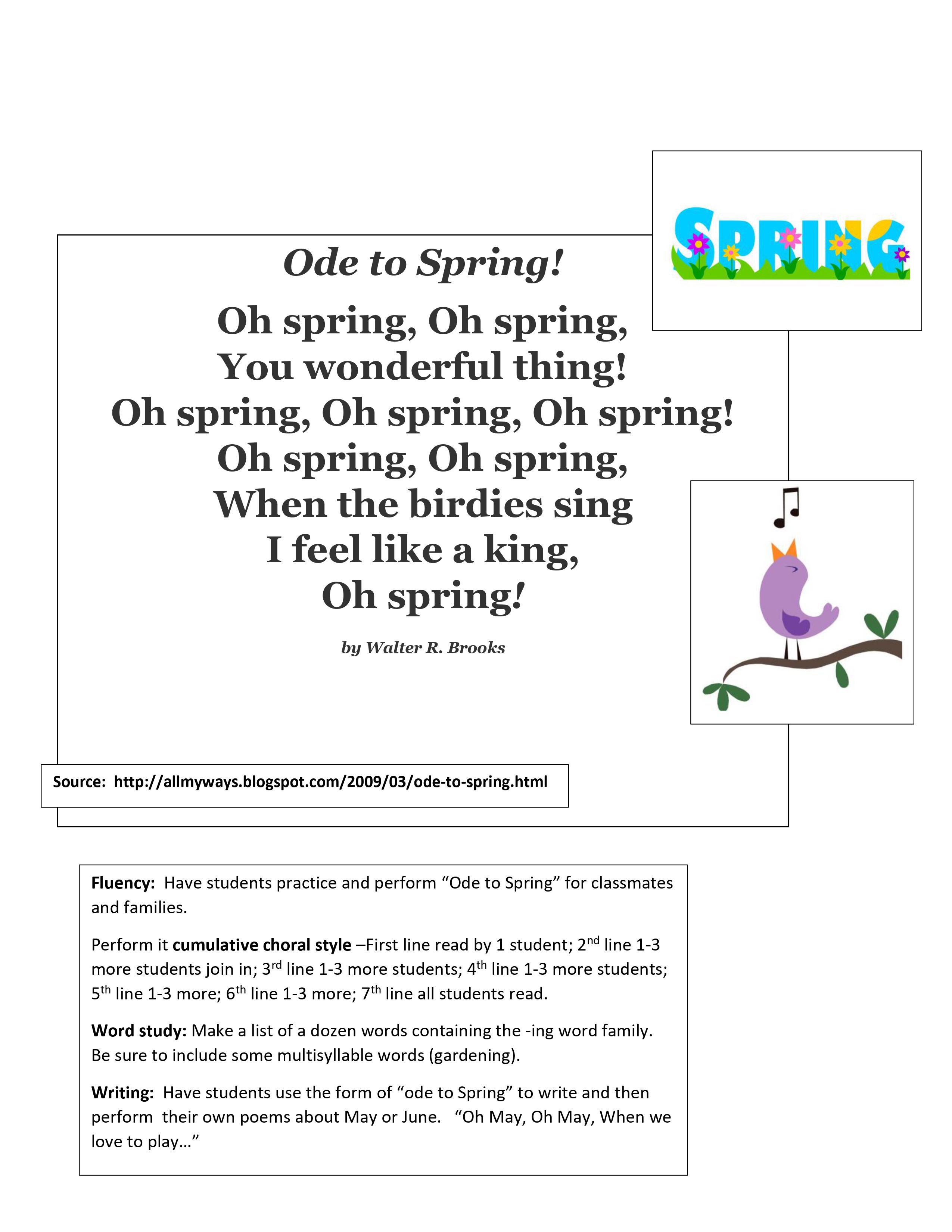 Tim Rasinski on Twitter: "Fluency Friday Let’s bring in spring, and ...