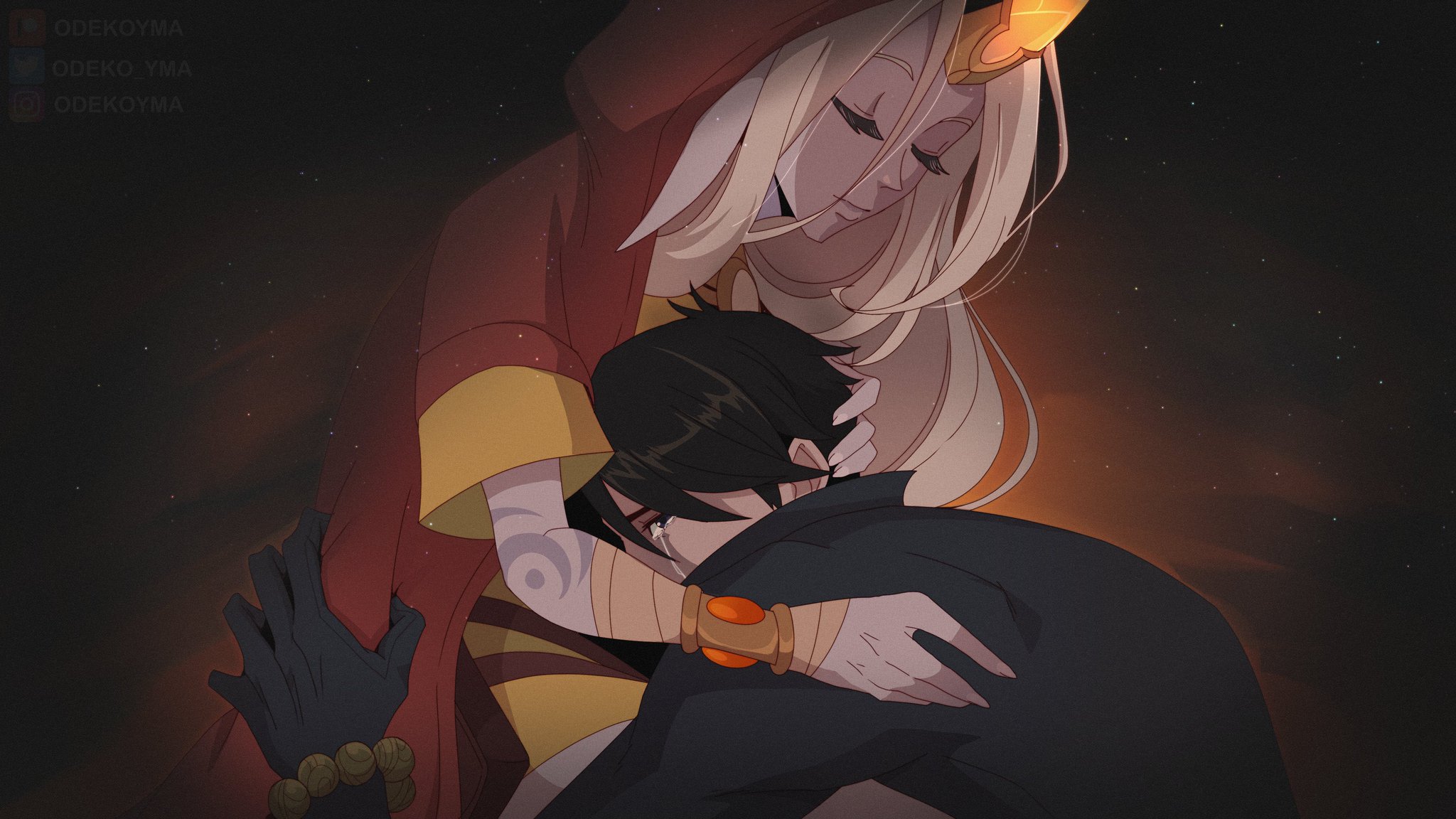 Odeko Yma 🇺🇦 on Twitter: "Only she can understand your pain #Aphelios #Soraka #ArtofLegends # ...