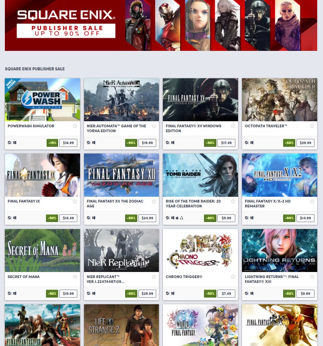 Wario64 on Twitter: "Square Enix sale on Humble https://t.co/zEcdNXg9fX #ad https://t.co ...