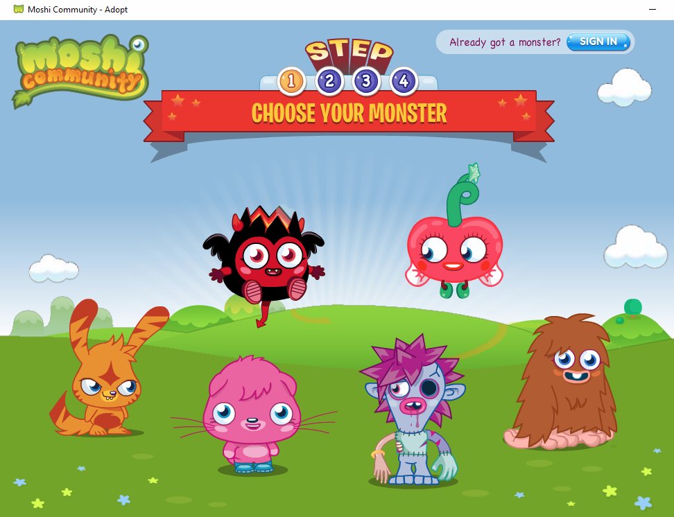 Moshi Monsters Sign Up