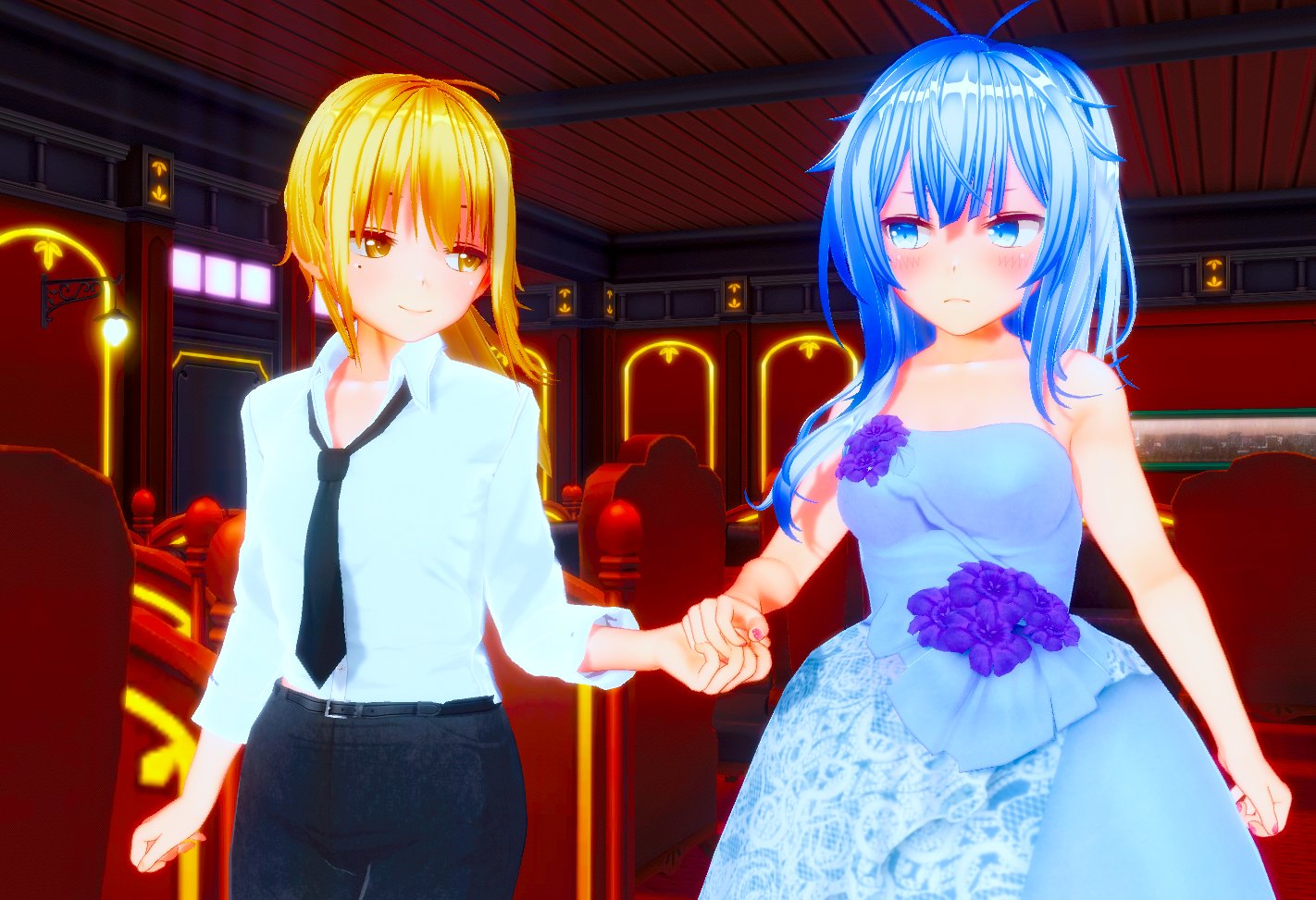 ゆっけ@COM3D2 on Twitter: "お題「 男装・ボーイッシュ スーツ 青髪 」 いつもと逆な感じで #cm3d版深夜の真剣エディット60分一本勝負 #COM3D2 #カスタム ...