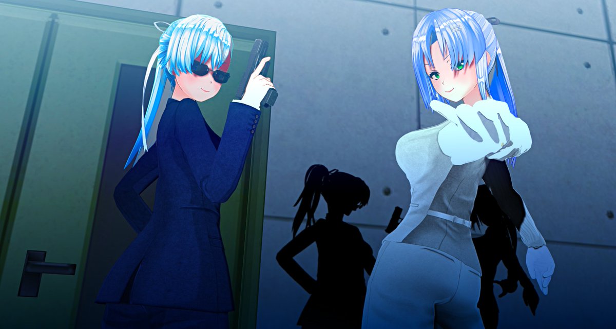 CM3D版深夜のエディット60分一本勝負 on Twitter: "RT @Shiba2S22: お題「男装 スーツ 青髪 」 スパイアクション出来そうなアウローラとエレーナ #COM3D2 ...