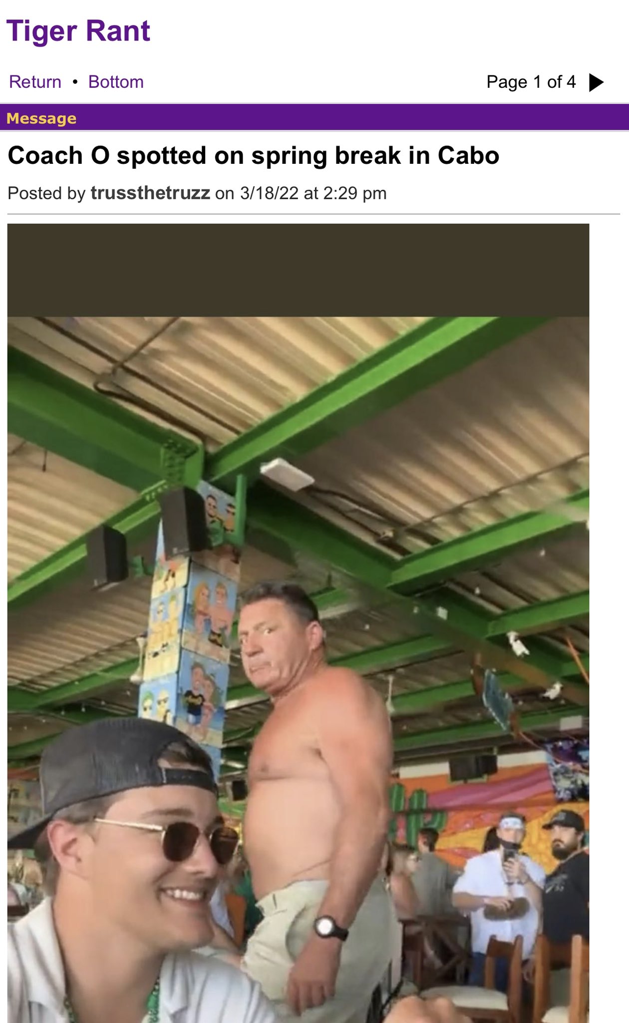 Message Board Geniuses on Twitter: "#LSU fans found Coach O in Cabo for spring break. # ...