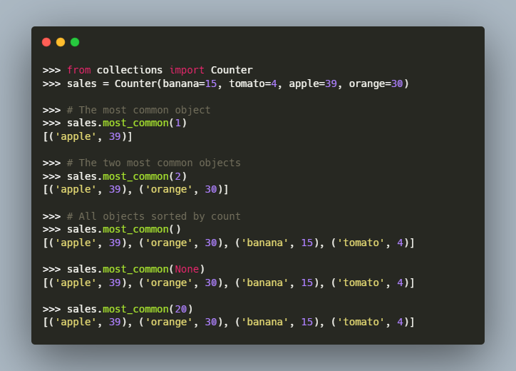 Real Python On Twitter ๐โ Python Tricks Counting Objects If You Need To List A Group Of