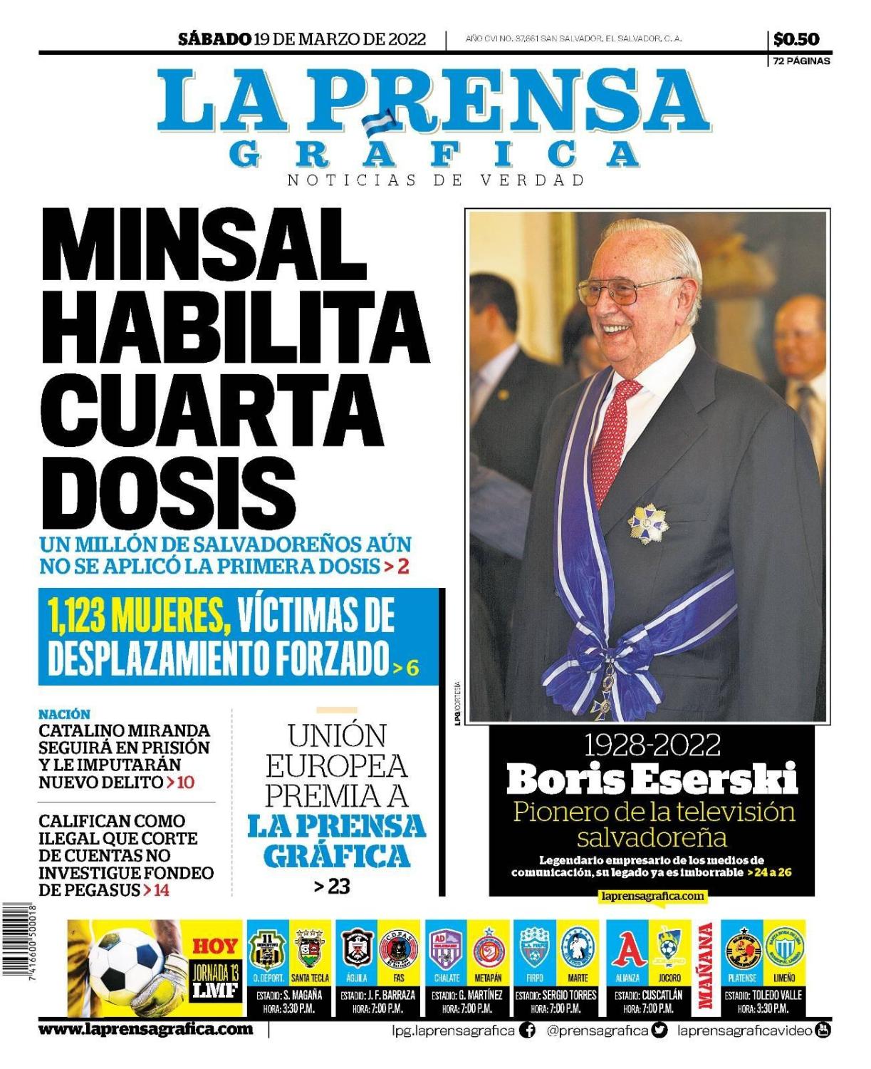 La Prensa Gráfica On Twitter Compartimos La Portadalpg Para Este