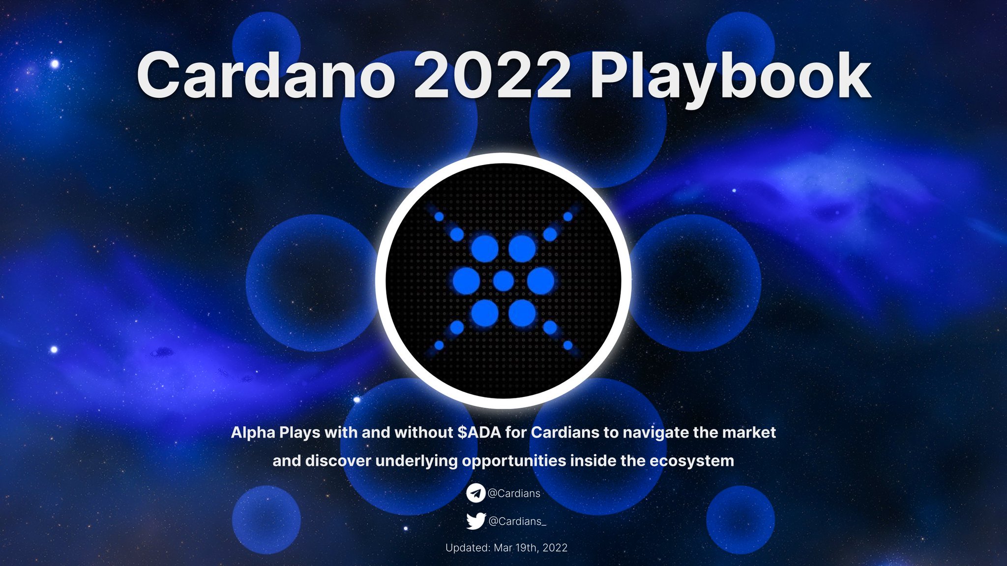Cardians on Twitter: "Cardano 2022 Playbook for those who want to make it in 2022 with and ...