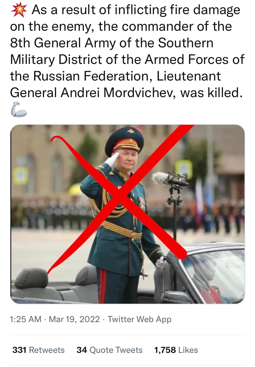 Jack Detsch on Twitter: "Here’s the original post from Ukraine’s general staff. Ukraine has said ...