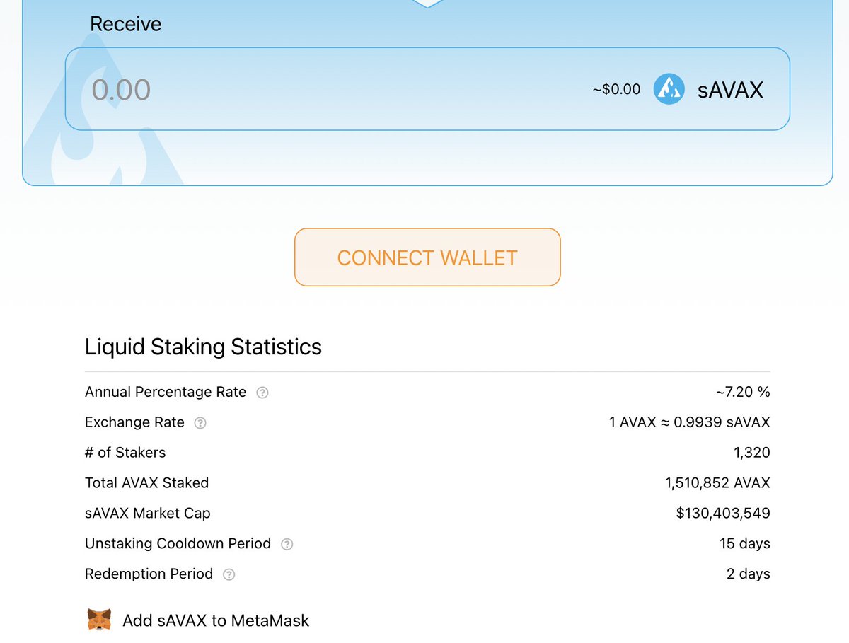 So now that @anchor_protocol is on #Avalanche sAVAX will soon be added ...