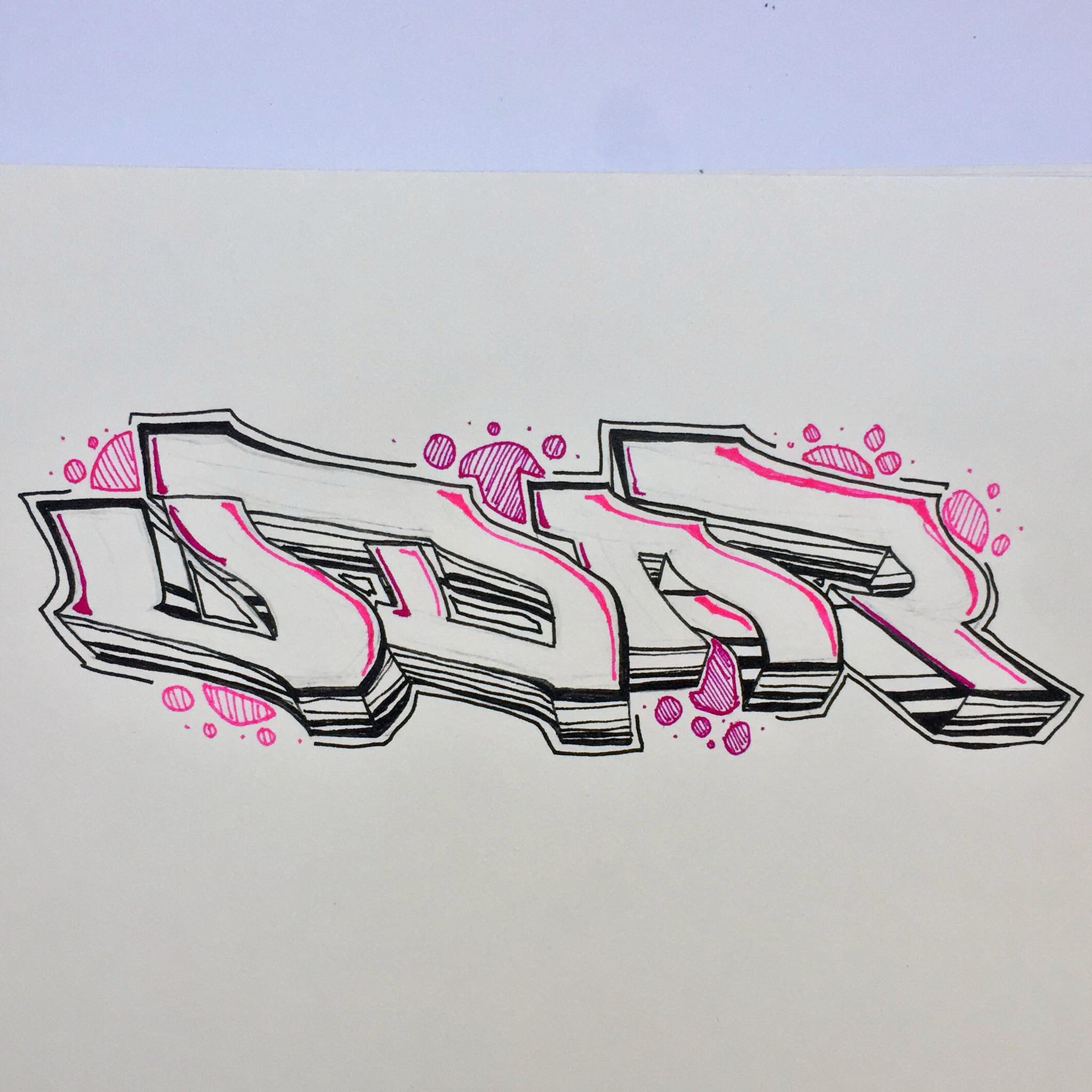 Easy Graffiti Words To Draw On Paper