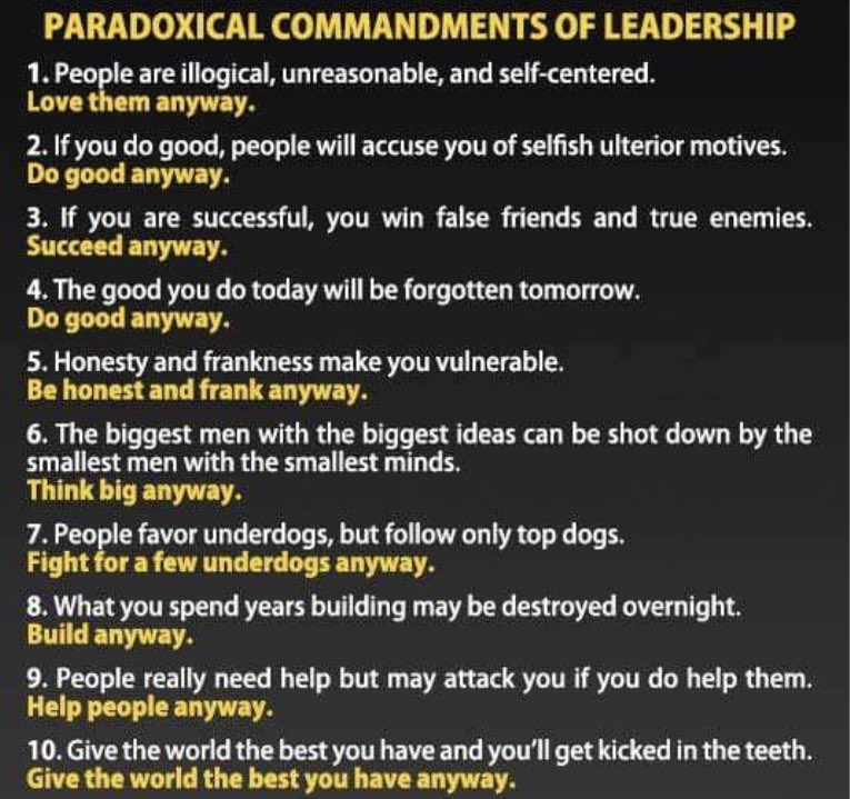 Paradoxical Commandments