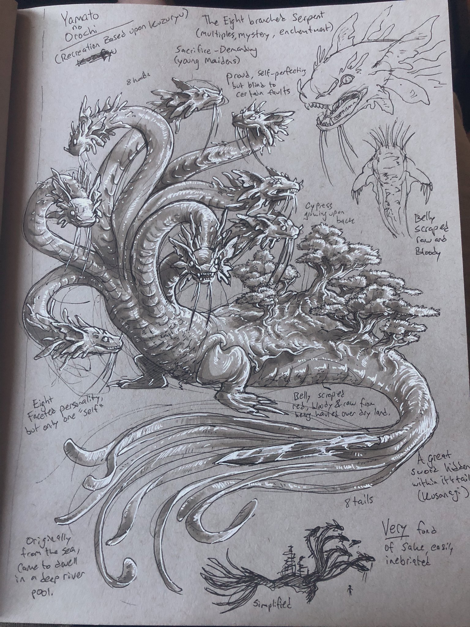 Orochi Japanese Mythology Yamata No Orochi Dustin Eaton Works