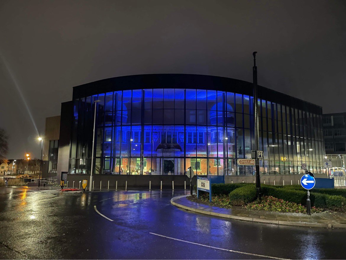 Libraries worldwide illuminated in blue and yellow 🇺🇦 in solidarity ...