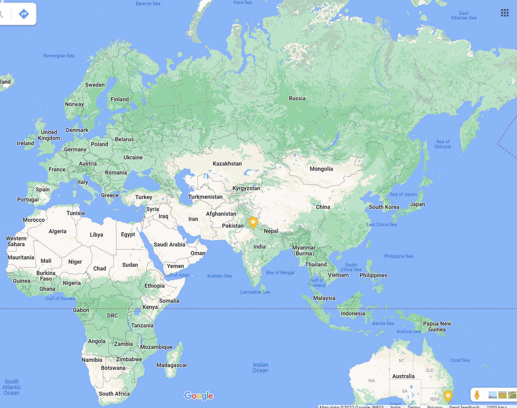 Asia Map Countries Only