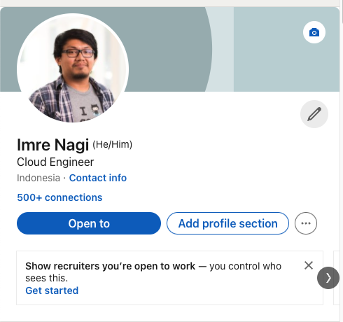 Imre Nagi on Twitter: "RIP my linkedin profile From this To this https://t.co/ao19xXzHEj" / Twitter
