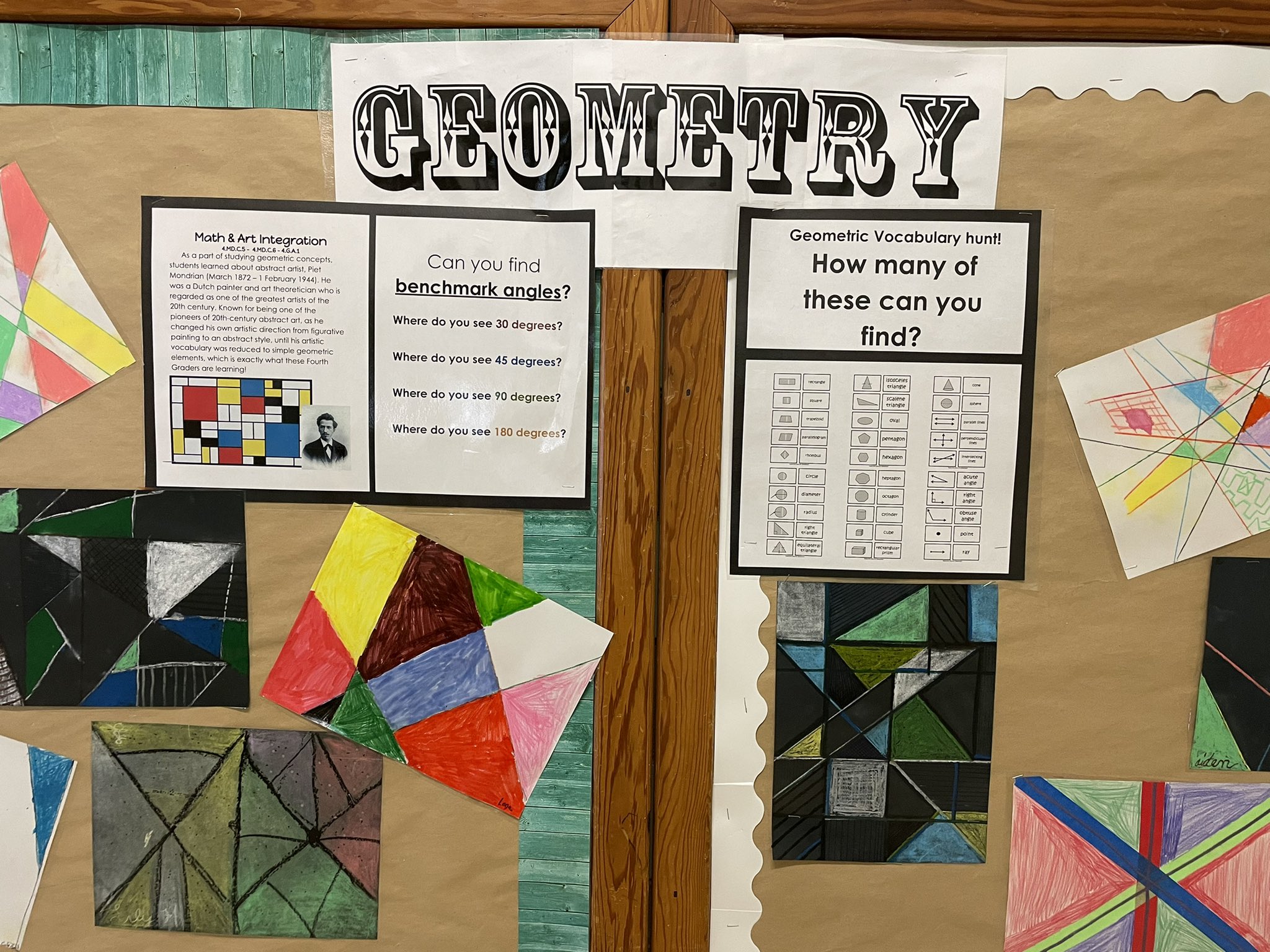 Geometry Bulletin Board Ideas