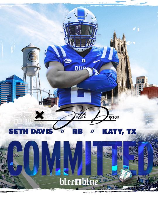 2023 3* RB Seth Davis commits to Duke : r/CFB