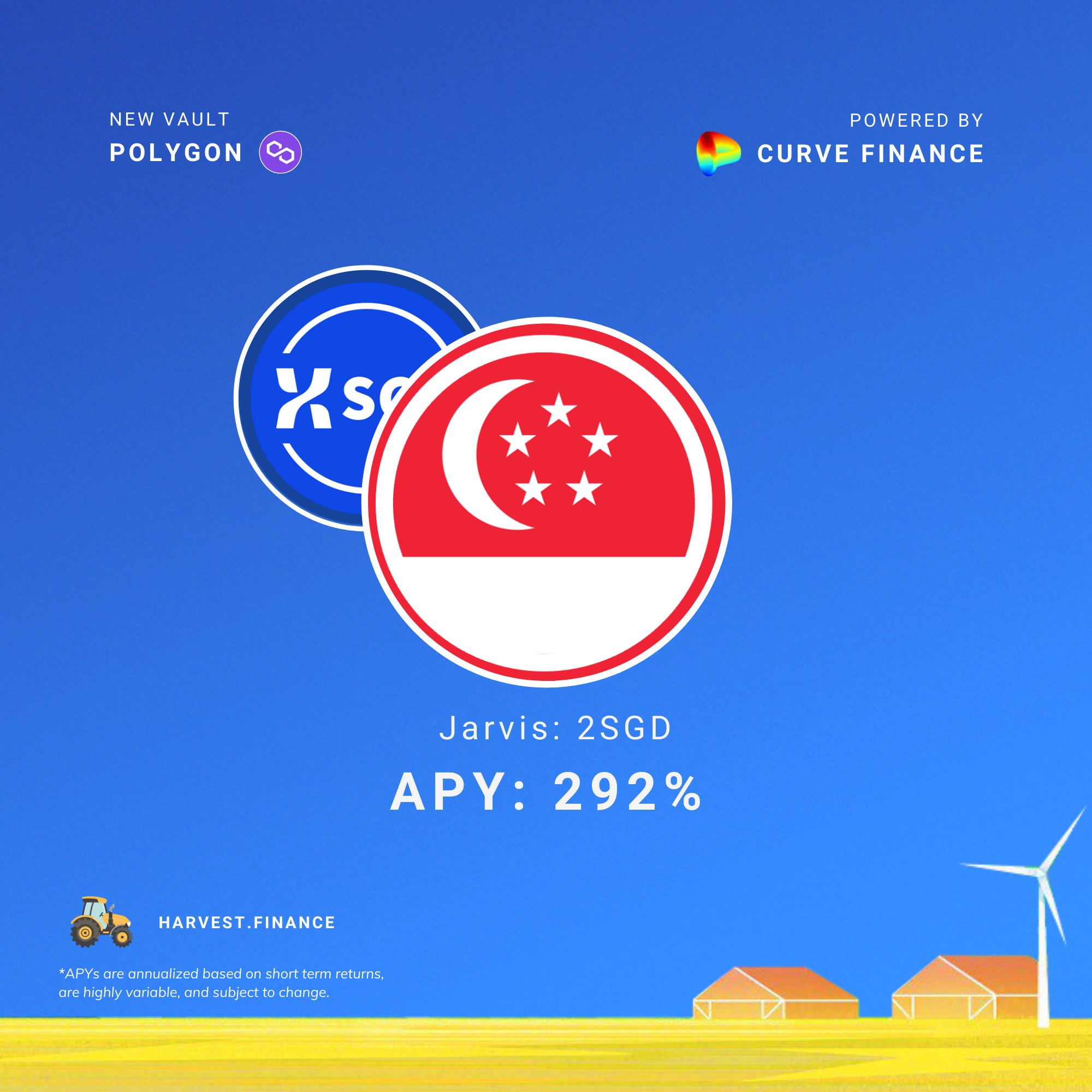 Harvest Finance on Twitter: "NOW LIVE: Singapore $SGD stablecoin vault 🚜 In tandem ft. @Jarvis ...