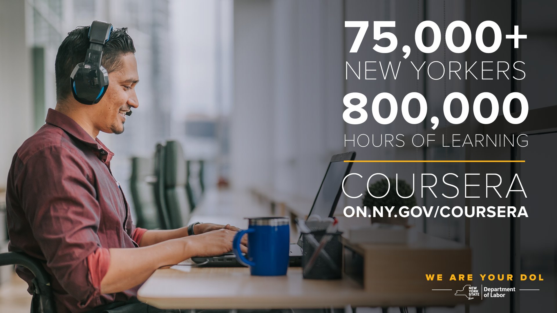NYS Department of Labor on Twitter: "Through our partnership with @Coursera, more than 75,000 ...