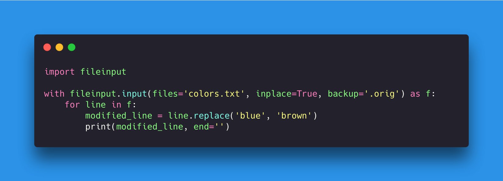 Patrick Loeber On Twitter Python Tip Do You Want To Modify A File And Keep A Backup Use 4315