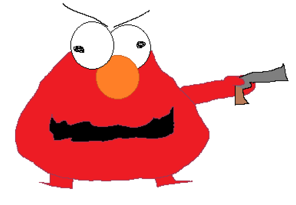 Elmo With A Pistol