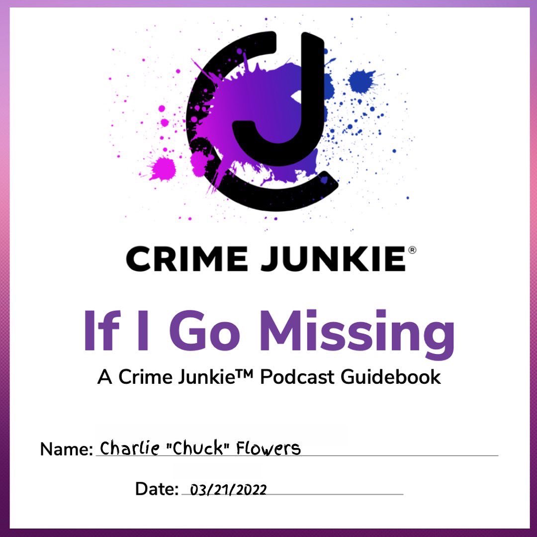 Crime Junkie Podcast on Twitter: "Have you filled out your If I Go ...