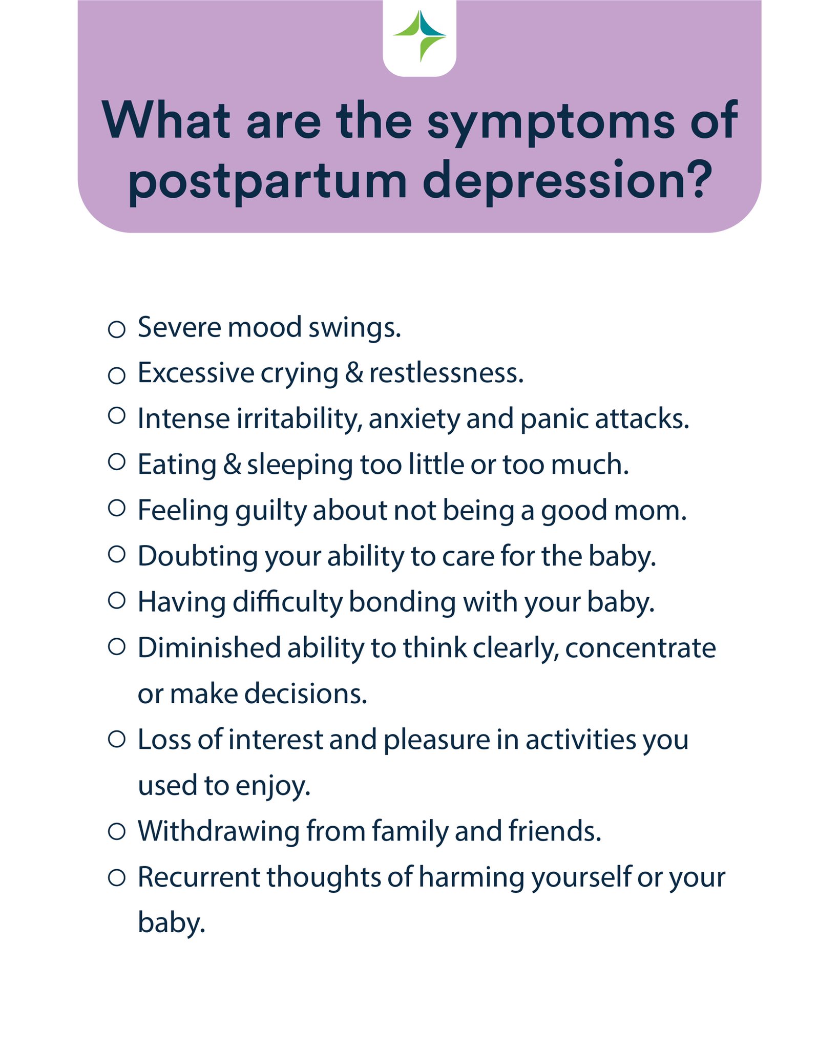 Postpartum Depression Symptoms