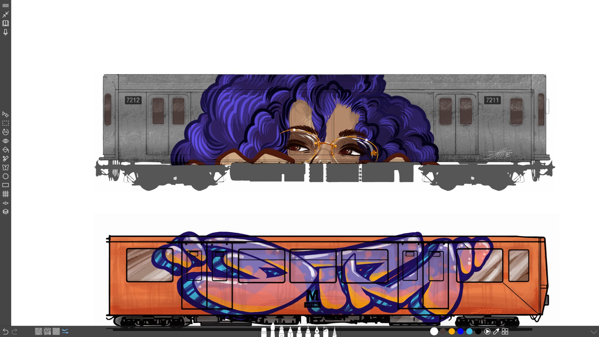 Graffiti Train Template