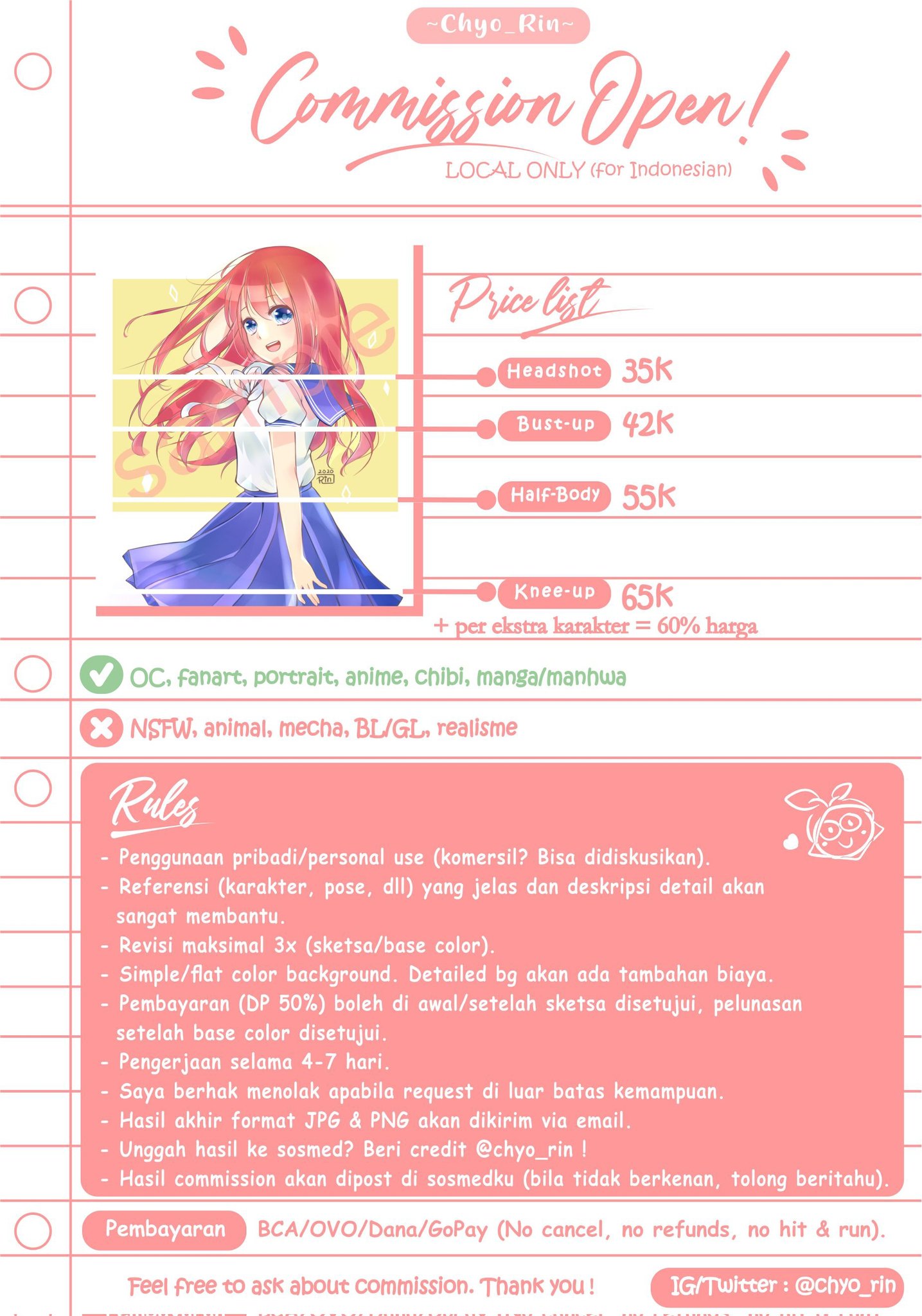 catyperin😿 on Twitter: " [OPEN COMMISSION] 💖RT & Likes are greatly appreciated💖 Haloo halo~ aku ...