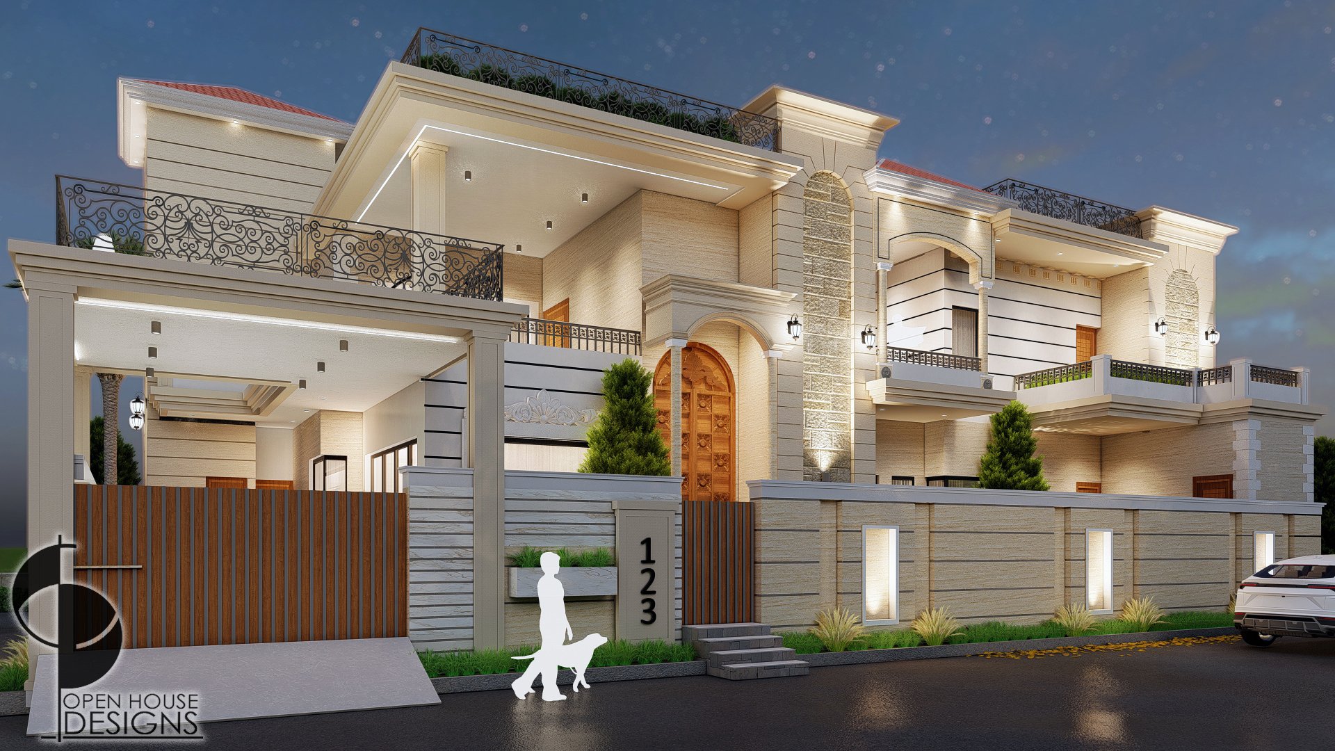 Classic House Front Elevation