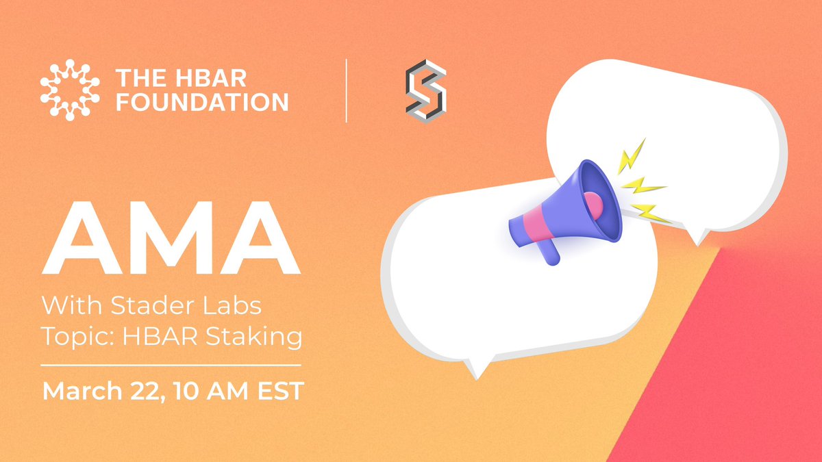 Twitter AMA with Stader in just under 2 hours. : r/Hedera