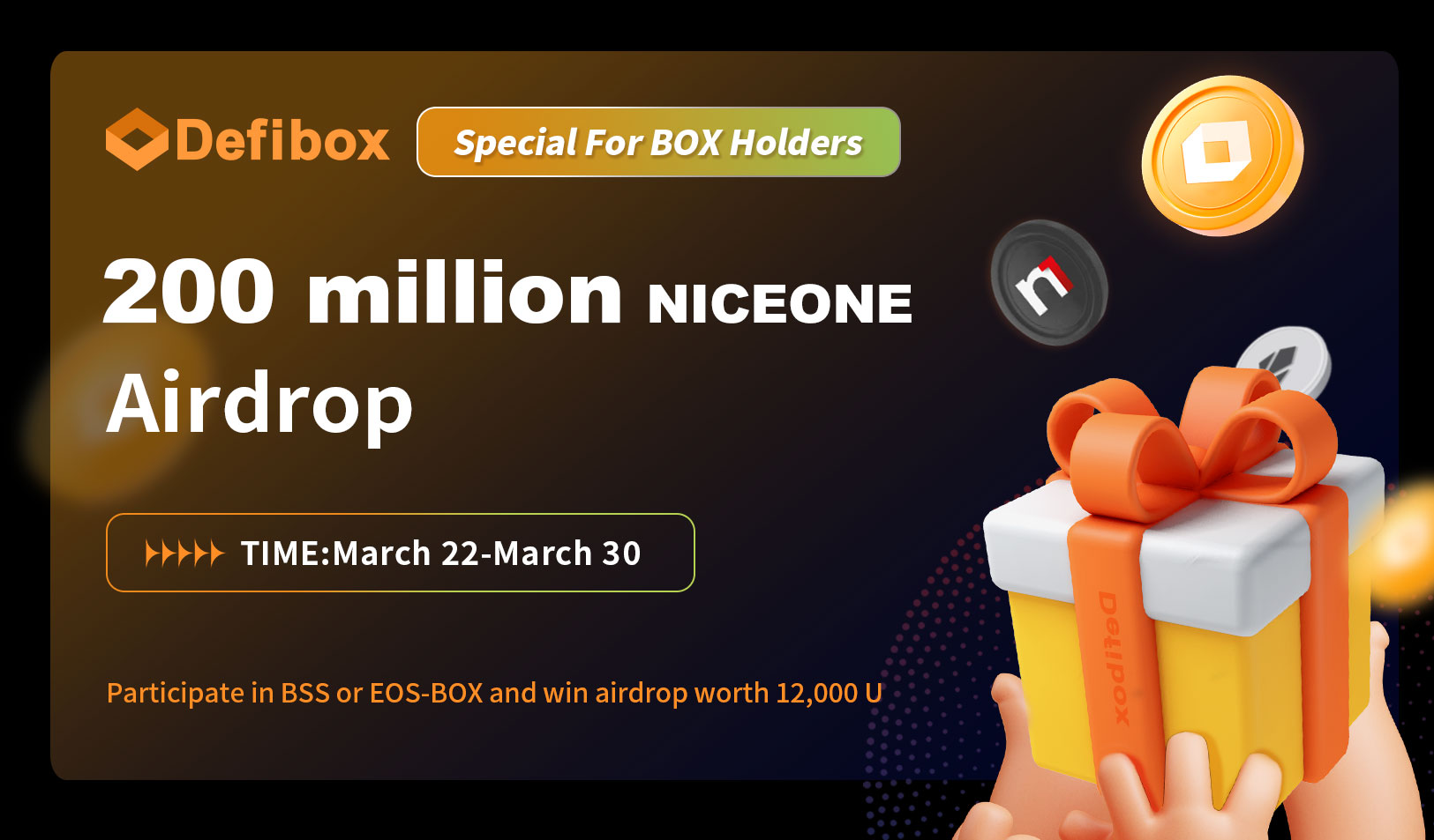 Defibox on Twitter: " 🎁200 million NICEONE Airdrop For BOX Holders @Nice1BlockChain 💰Worth ...