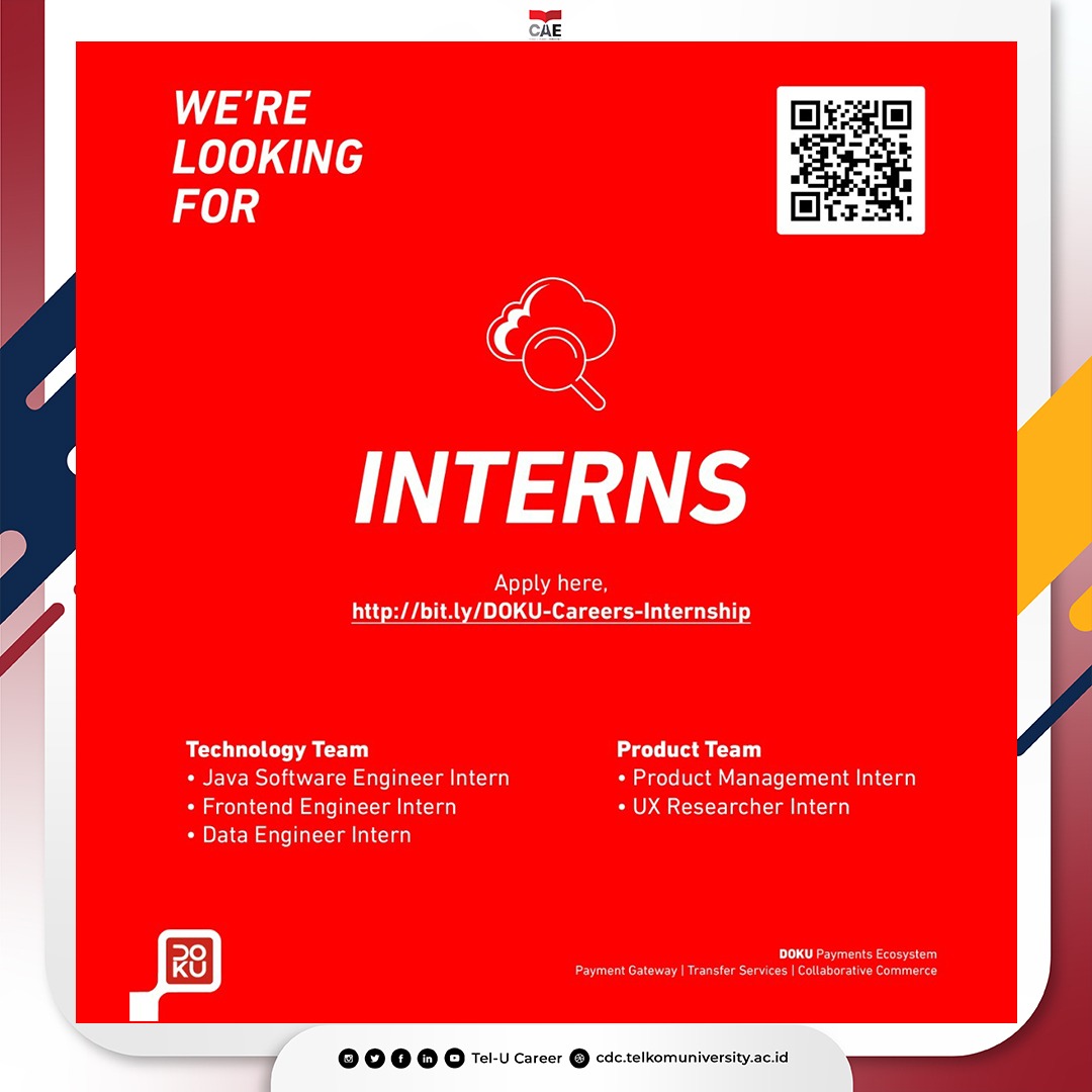 Tel-U Career on Twitter: "[INTERNSHIP] DOKU Positions : Technology Team - Java Software Engineer ...