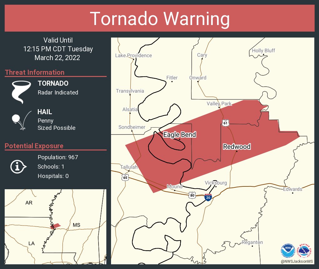 Nws Tornado On Twitter Tornado Warning Continues For Eagle Bend Ms Redwood Ms Until 12 15 Pm