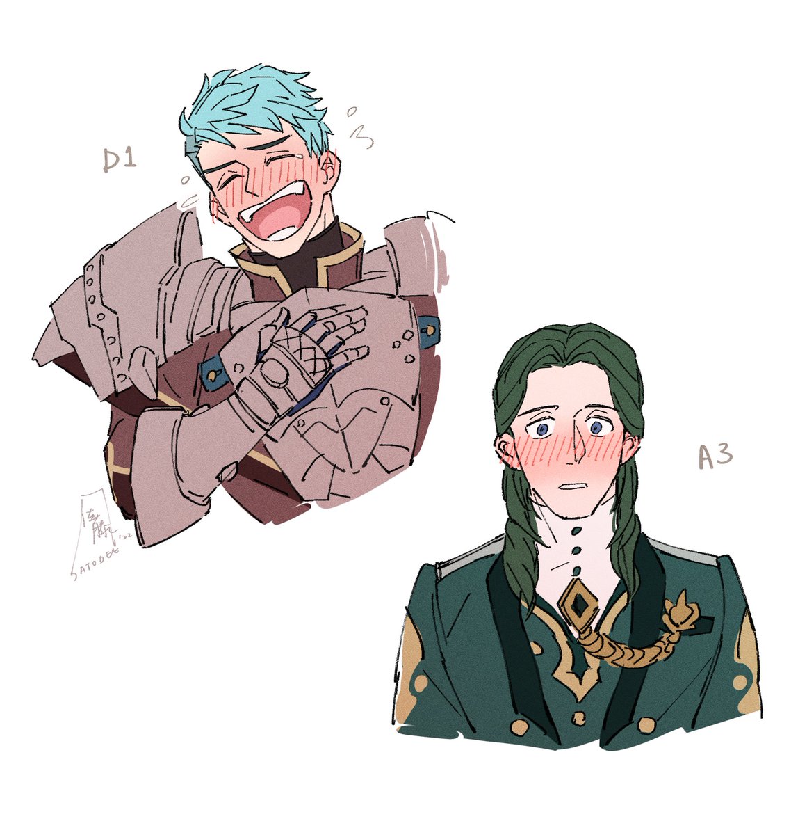 「Caspar and Linhardt #FE3H #FireEmblemT」|佐藤のイラスト
